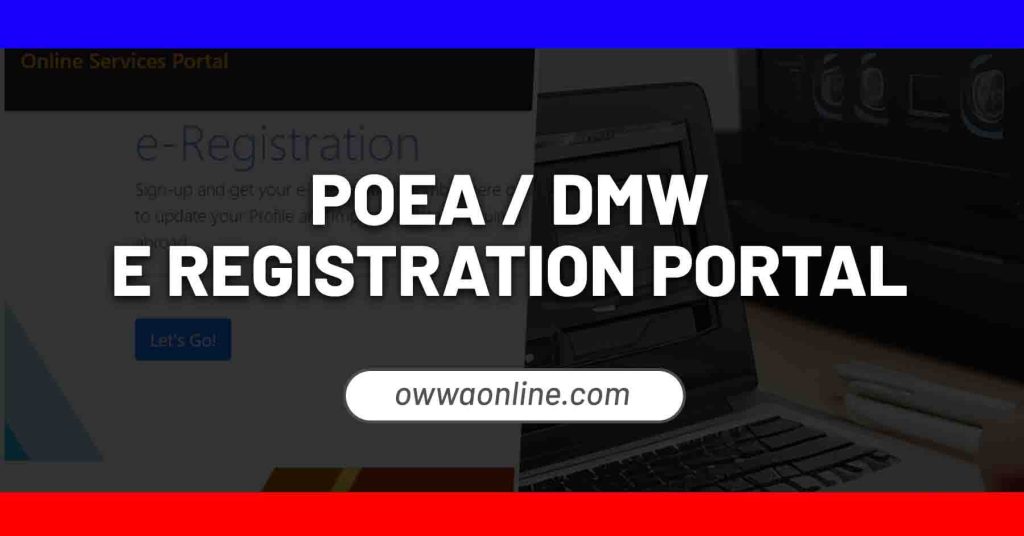POEA E Registration DMW eReg Online Login Portal - OWWA Online