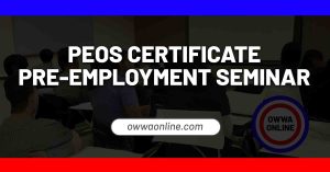 How to Apply PEOS Certificate: Pre-Employment Orientation Seminar - OWWA Online