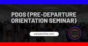 Pre-Departure Orientation Seminar PDOS for OFWs and Seafarers - OWWA Online