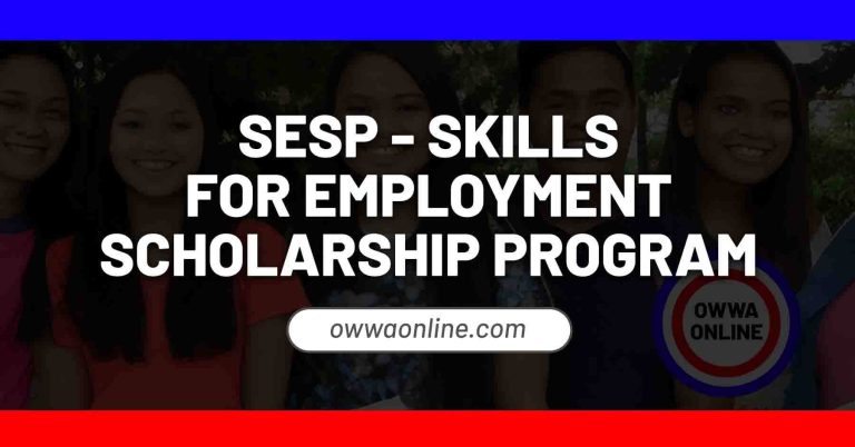 OWWA SESP Skills for Employment Scholarship Program - OWWA Online