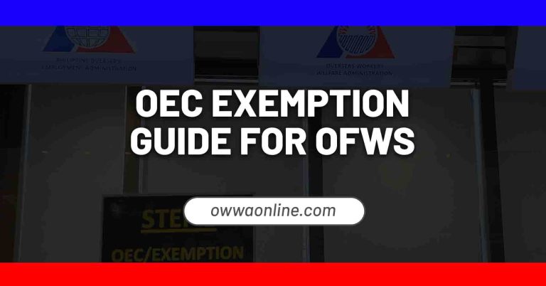 How to Get OEC Exemption BM Online for OFWs - OWWA Online