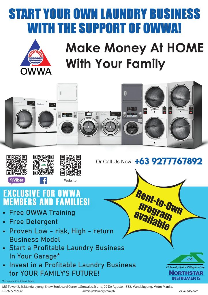 OWWA Announces Laundry Business Package via EDLP Program: How to Apply - OWWA Online